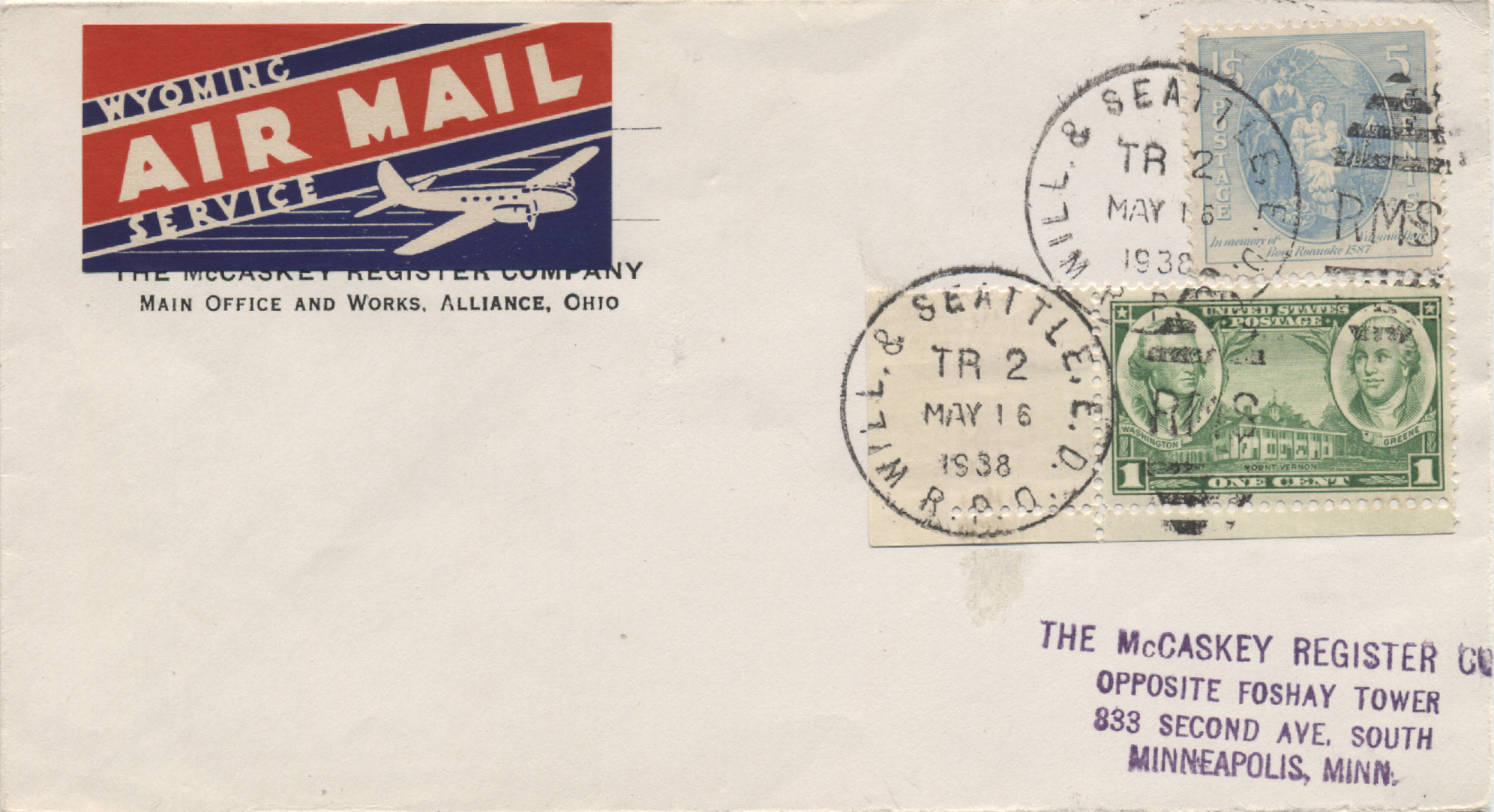 Airmail labels USA | USCA